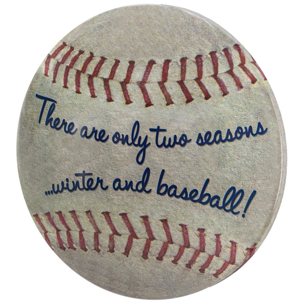 American Art Decor Dome Shaped Metal Wall Art Sign-Mancave Baseball Fan ...