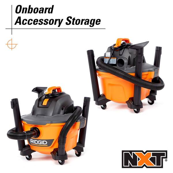 RIDGID 6 Gal. 3.5 Peak HP NXT Shop Vacuum Wet Dry Vac with General ...