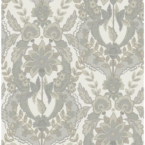 A-Street Prints Collins Light Blue Damask Wallpaper Sample 4173 ...