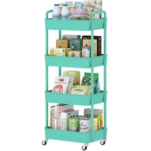 4-Tier Plastic -Wheeled Storage Utility Cart in White ZCart006 - The ...