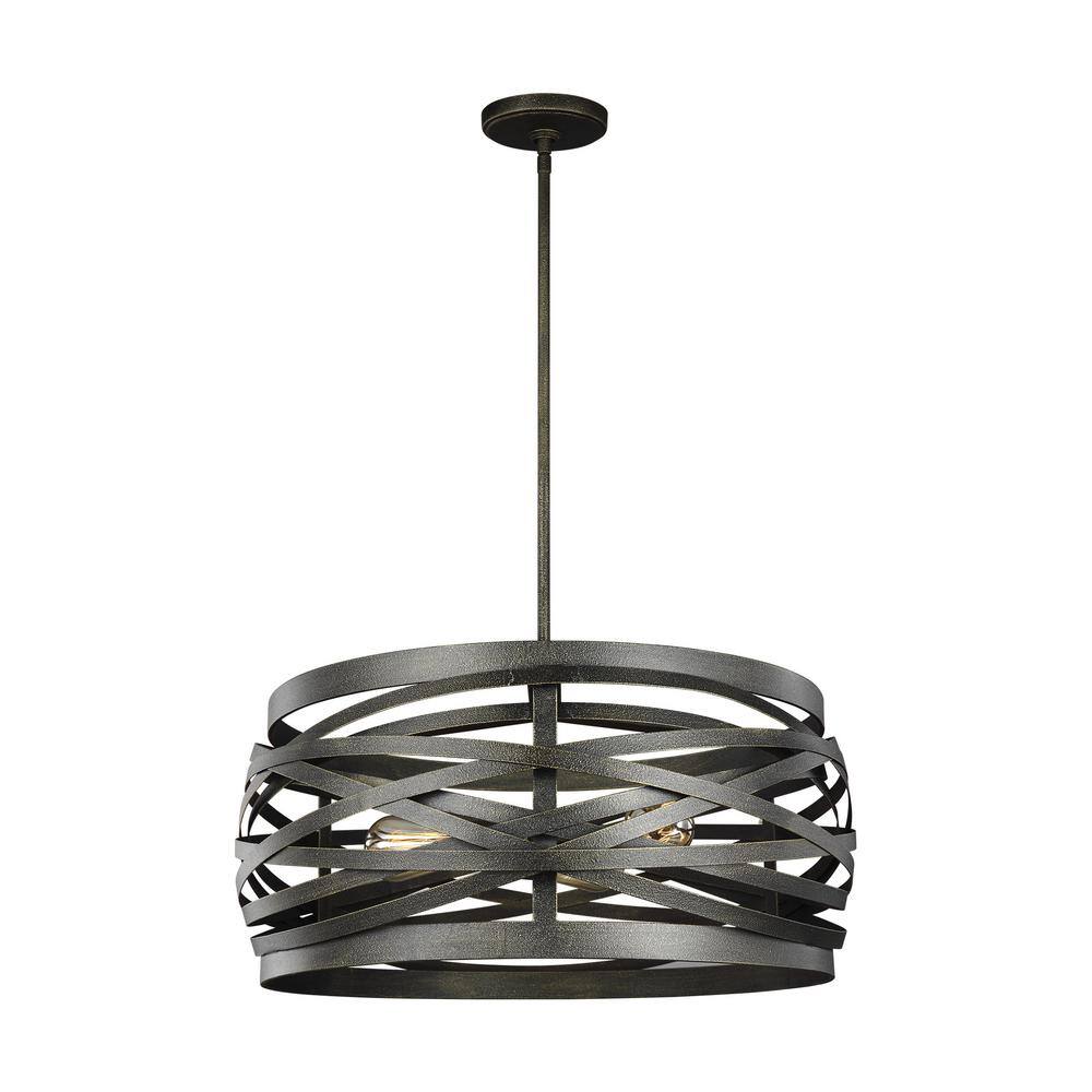 Generation Lighting Cowen 3-Light Obsidian Mist Pendant 6528603-802 ...