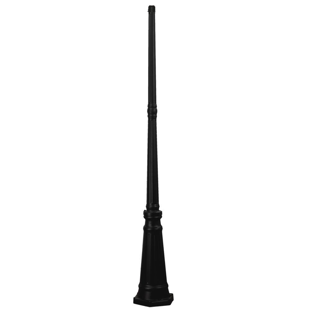Waterloo 71 In Black Surface Mount Outdoor Lamp Post 504POST-BK - The ...