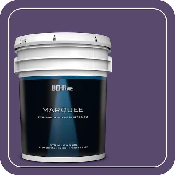 BEHR MARQUEE 5 gal. #P570-7 Proper Purple Satin Enamel Exterior Paint ...