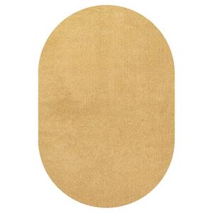 JONATHAN Y Haze Solid Low-Pile Mustard 5 ft. Square Area Rug SEU100B ...