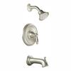 MOEN Brantford Single-Handle 1-Spray Posi-Temp Tub and Shower Faucet Trim Kit in Brushed Nickel ...