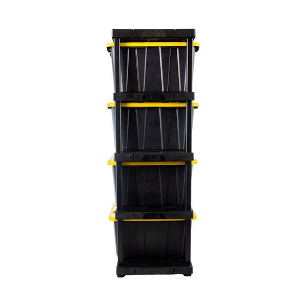 HDX 5 Tier Plastic Adjustable Garage Storage Shelving Unit in Black (48 ...