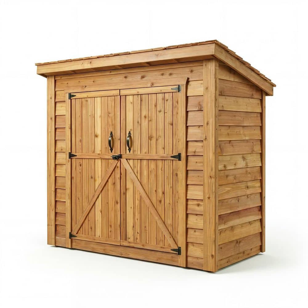 Outdoor Living Today Garden Saver 8 ft. W x 4 ft. D Cedar Wood Storage ...