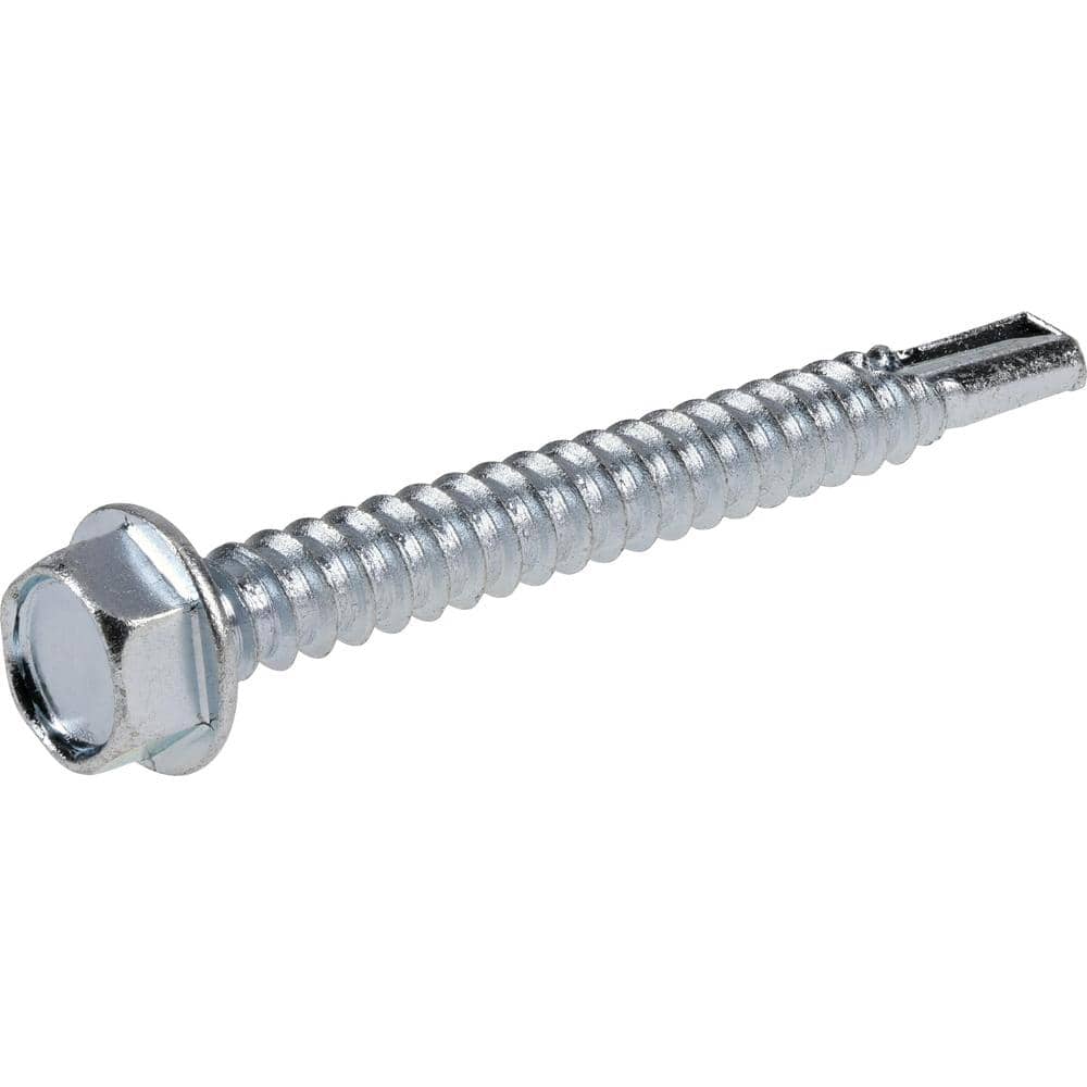 Everbilt #12 2 in. External Hex Flange Hex-Head Self-Drilling Screw 1 ...