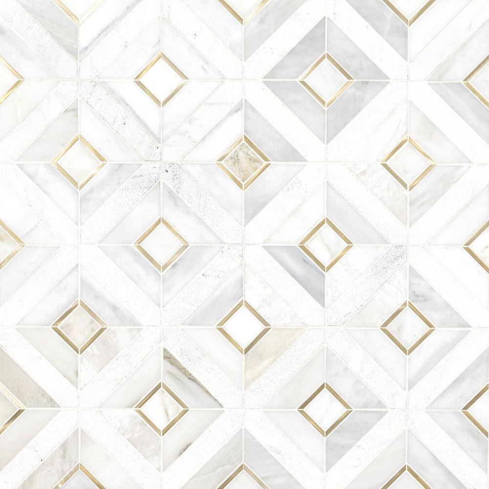 MSI Take Home Tile Sample-Verona Gold Pattern 4 in. x 4 in. Honed Multi ...