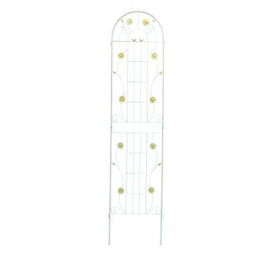 71 in. Metal Garden Trellis 4-Pack Rustproof White Trellis for Climbing ...