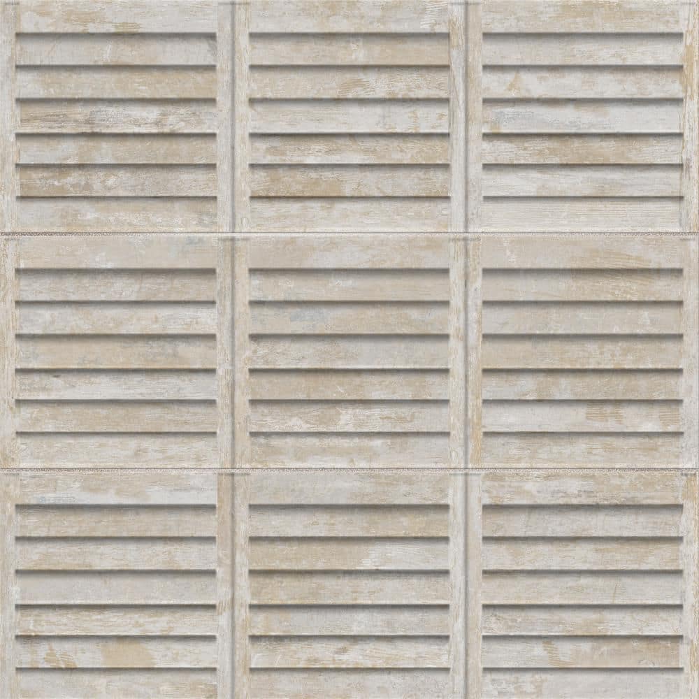 Merola Tile Habanera Decor Beige 11-7/8 in. x 35-1/2 in. Fluted Ceramic ...