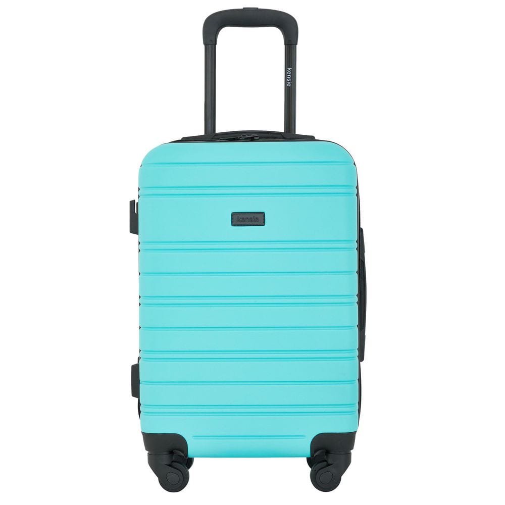 Kensie 20 in. Pool Blue Rolling Hard Case Carry-On with Luggage Tag KN ...
