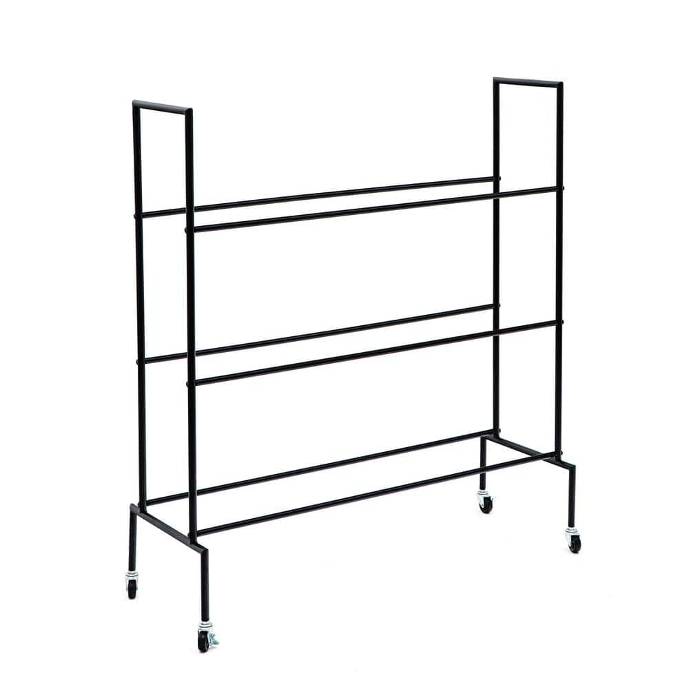 Trademark Innovations Basketball Ball Rolling Storage Cart Rack, Holds ...