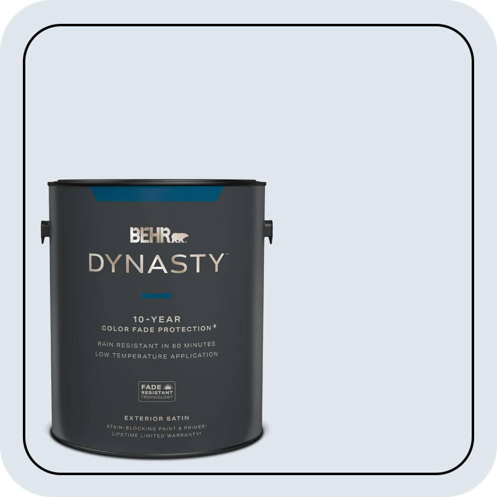 BEHR DYNASTY 1 gal. #590C-1 Morning Haze Satin Enamel Exterior Stain ...