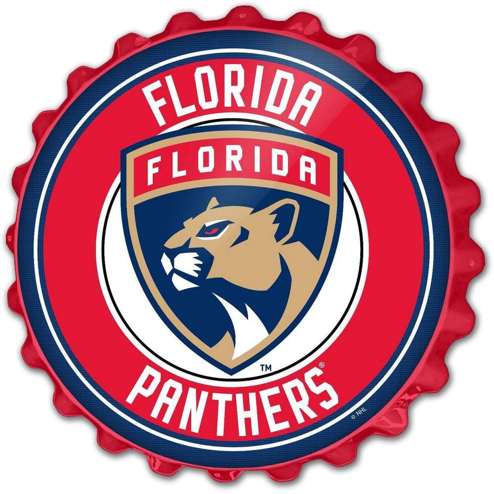 The Fan-Brand 19 in. Florida Panthers Plastic Bottle Cap Decorative ...