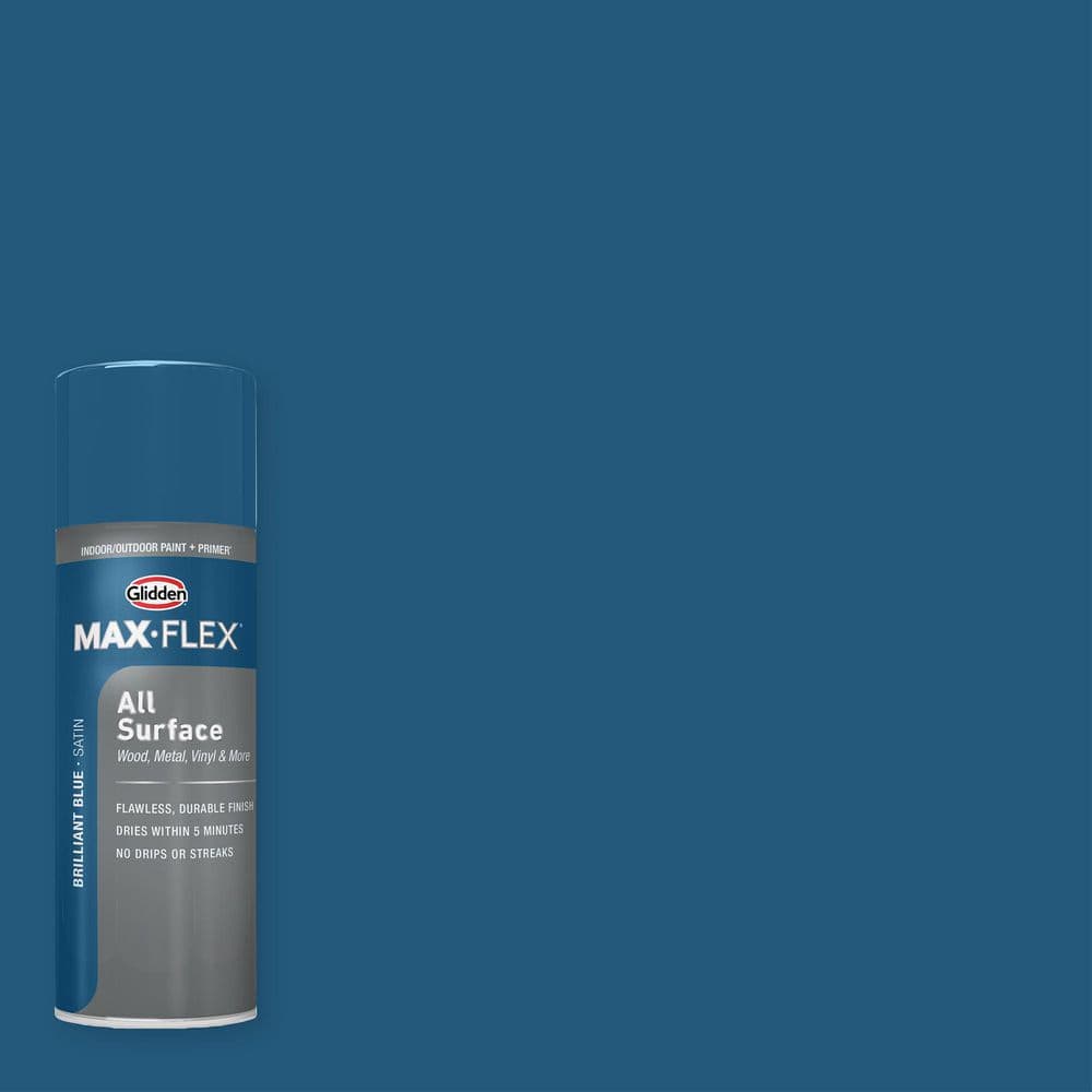 GLIDDEN MAX FLEX 12 oz. Satin Brilliant Blue Interior/Exterior All ...