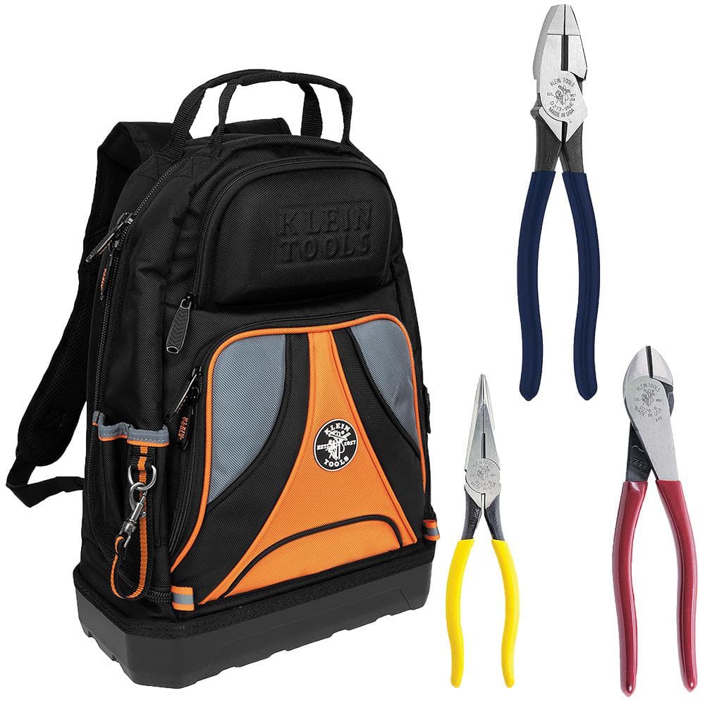 Klein Tools 4-Piece Backpack and Pliers Kit 80120 - The Home Depot