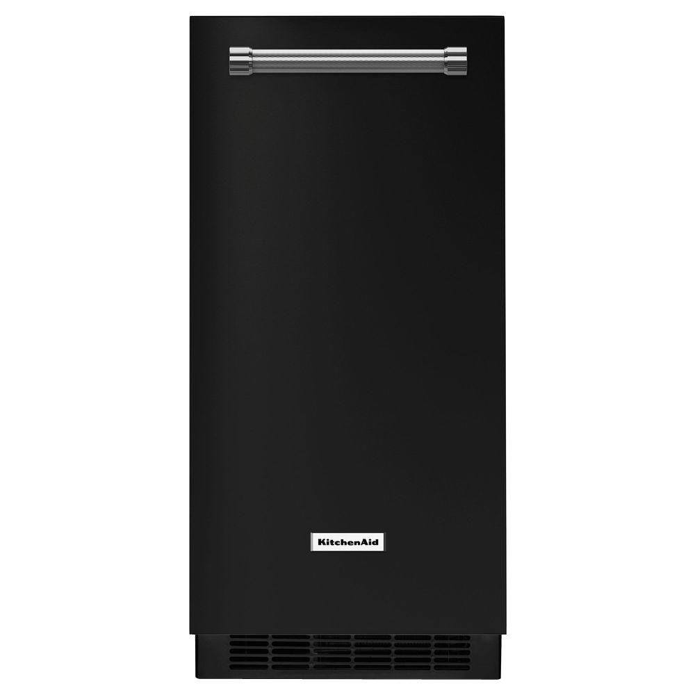 KitchenAid 15 in. 50 lbs. Built-In or Freestanding Ice Maker in Black ...