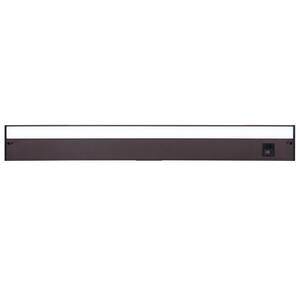 CRAFTMADE 24 in. Hardwired/Plug-in Bronze Finish Dimmable Integrated ...