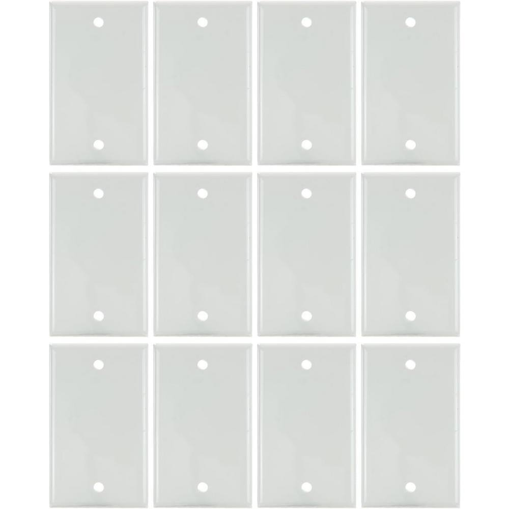 Sunlite White 1-Gang Screw in Blank Wall Plate (12-Pack) HD40922 - The ...