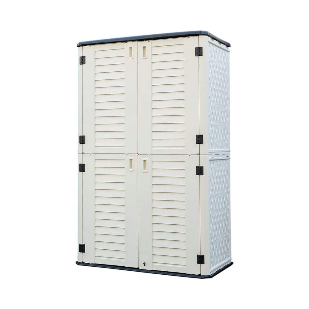 Reviews for Decksplore 515 Gal. Deck Box White Double-Layered Outdoor ...