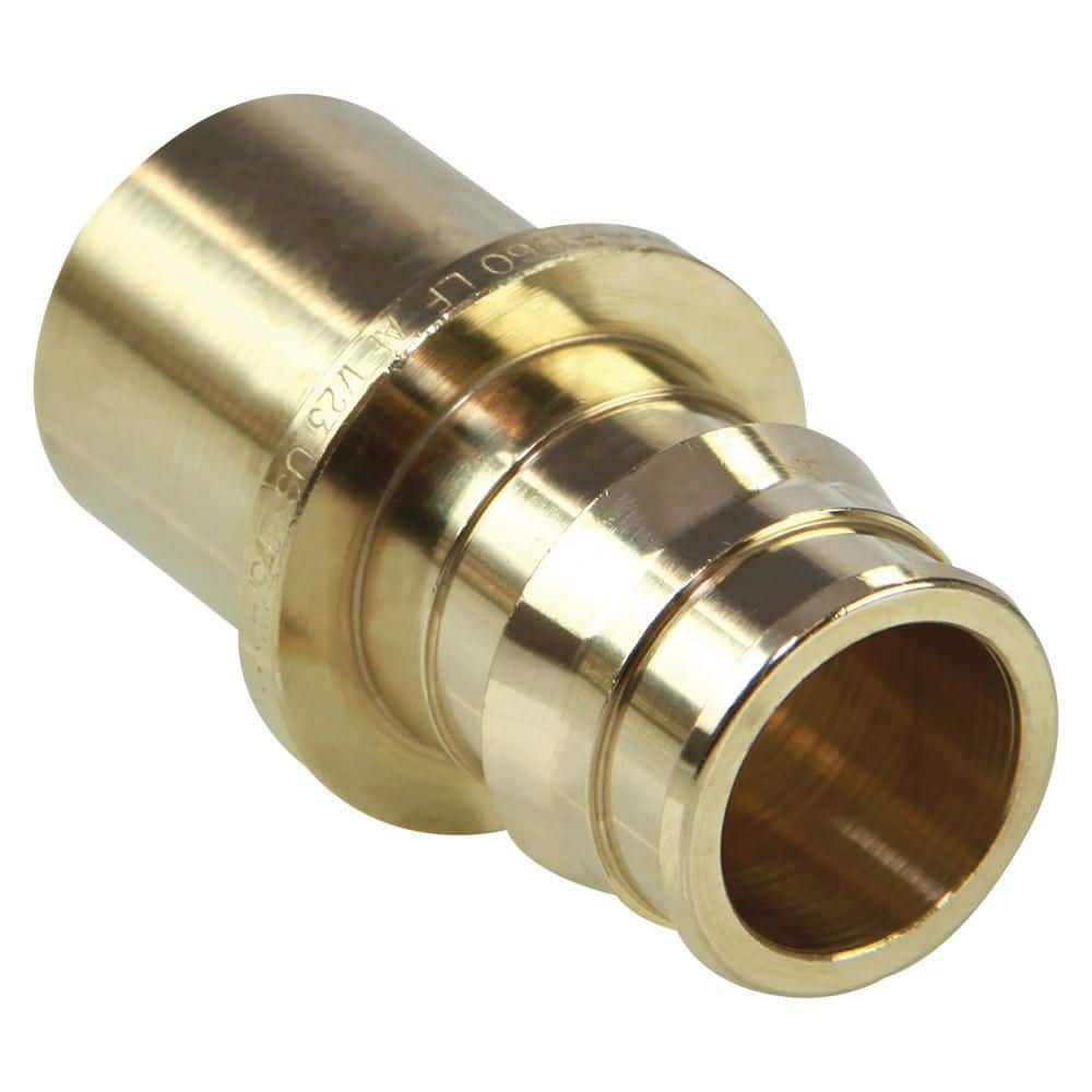 Uponor ProPEX 3/4 in. PEX-A Expansion Barb x 3/4 in. Copper Lead-Free Brass Male Sweat Fitting ...