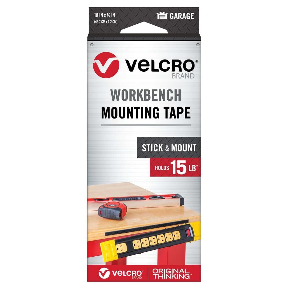 VELCRO 1/2 in. Workbench Mounting Tape W 18 in. of Closure (36 in. of ...