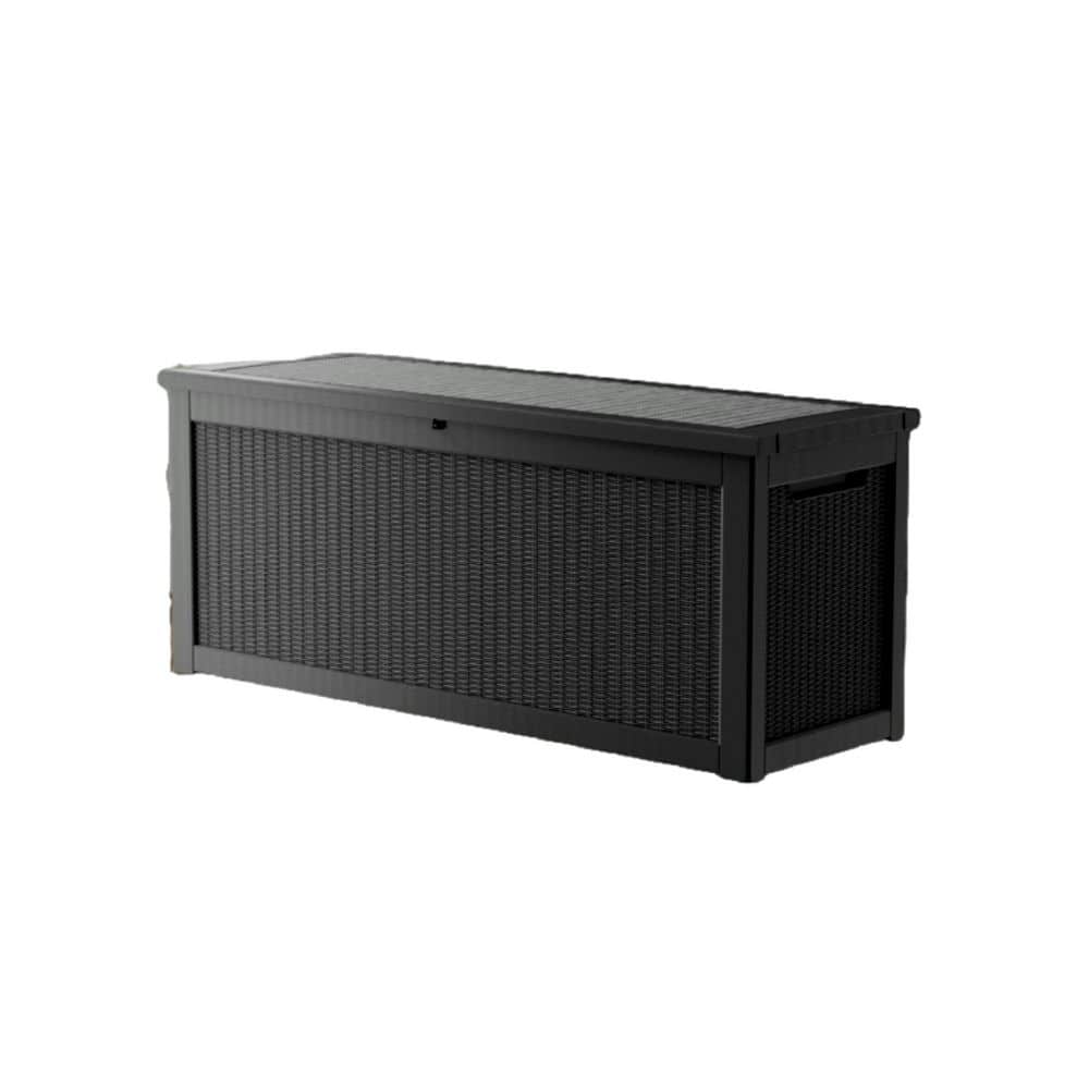 Yardgrace 260 Gal. Black Outdoor Durable Storage Deck Box BSBD260G0BK1 ...