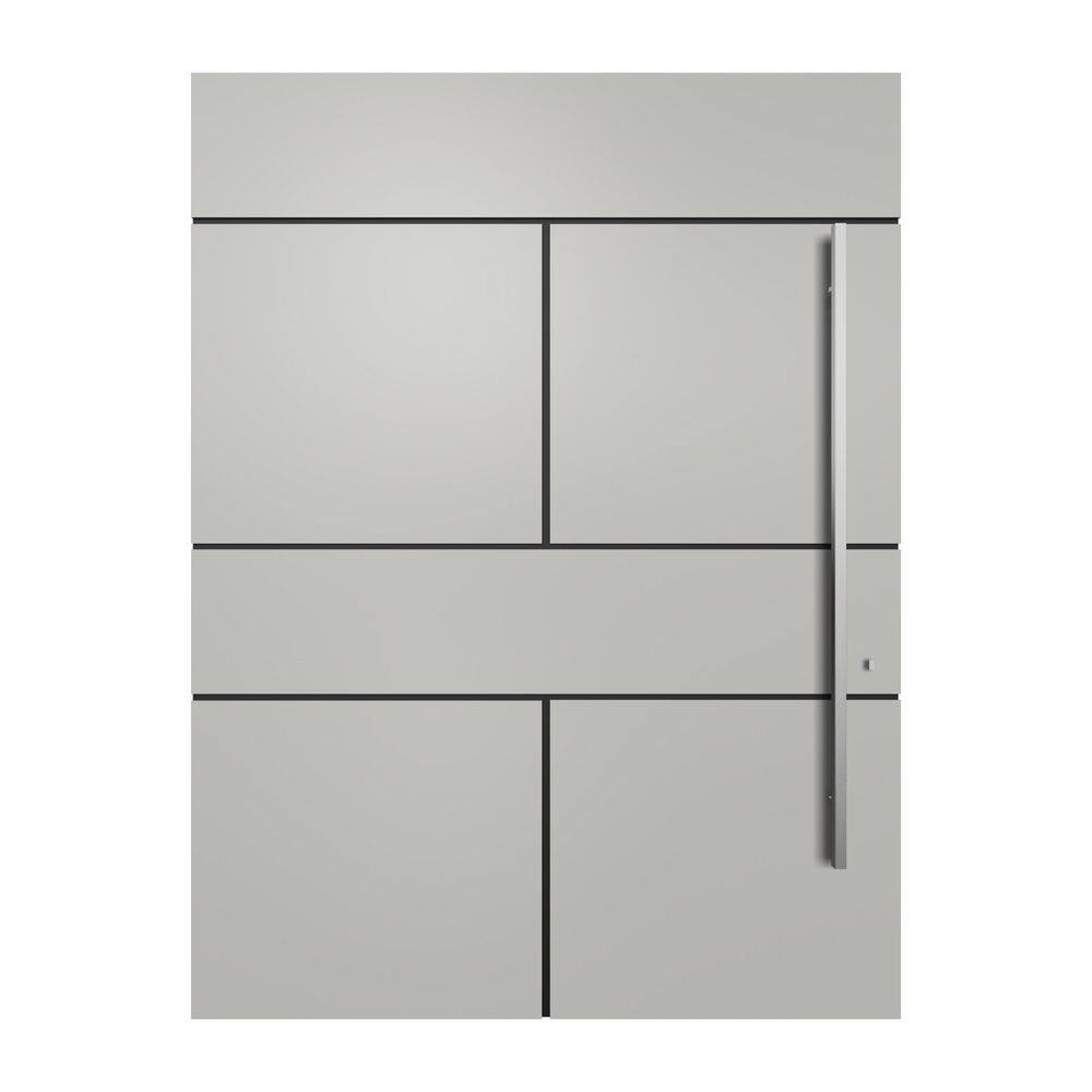 PANDA WINDOWS & DOORS 60 in. x 80 in. Lugano Bronze Aluminum Prehung ...