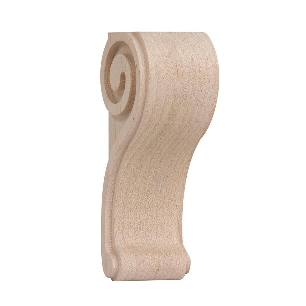 Waddell Scroll Corbel - Small, 5 in. x 2 in. x 1.75 in. - Sanded ...