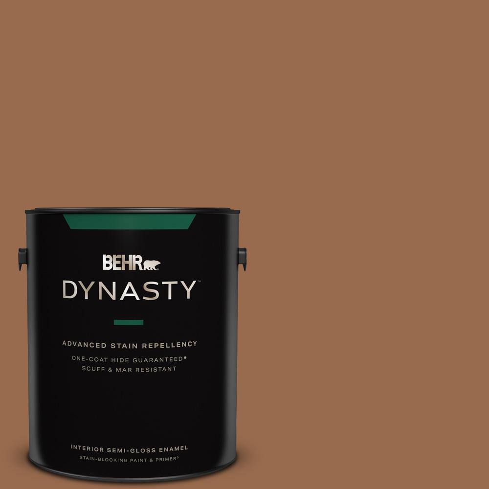 BEHR DYNASTY 1 gal. #S230-7 Toasted Bagel One-Coat Hide Semi-Gloss ...