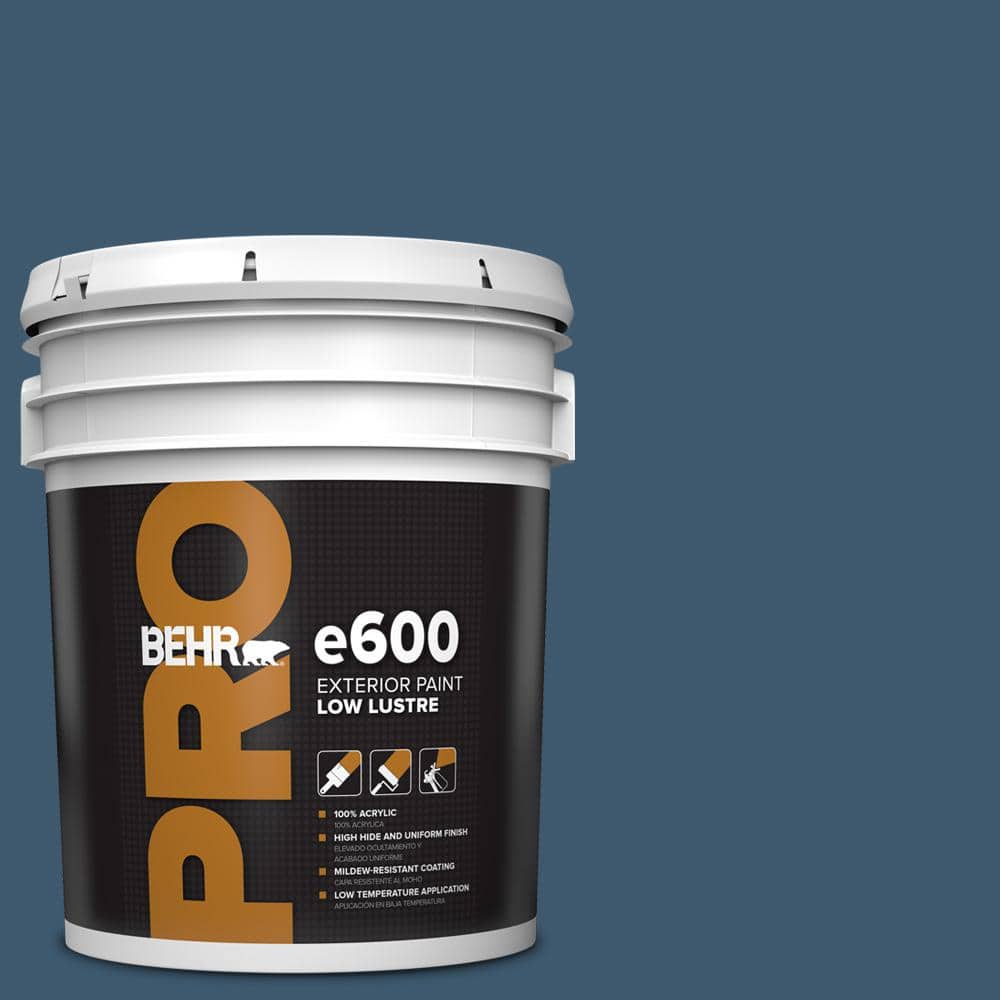 BEHR PRO 5 gal. #BXC-24 Atlantic Tide Low Luster Exterior Paint PR62305 ...