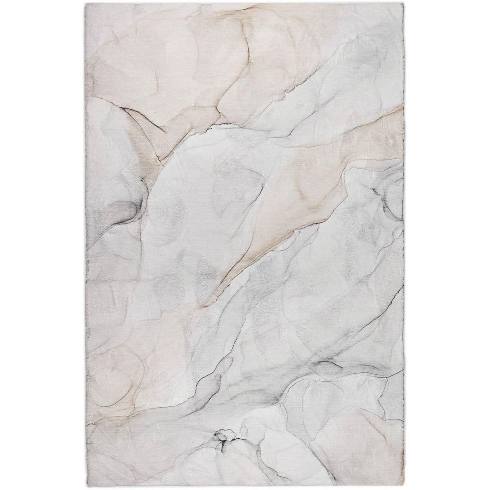 Addison Rugs Dream Shag Premium Machine Washable Abstract ADS515 Ivory ...