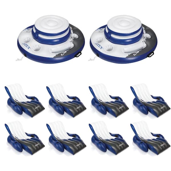 Intex Inflatable Floating Cooler (2-Pack) Bundled with Connect ...