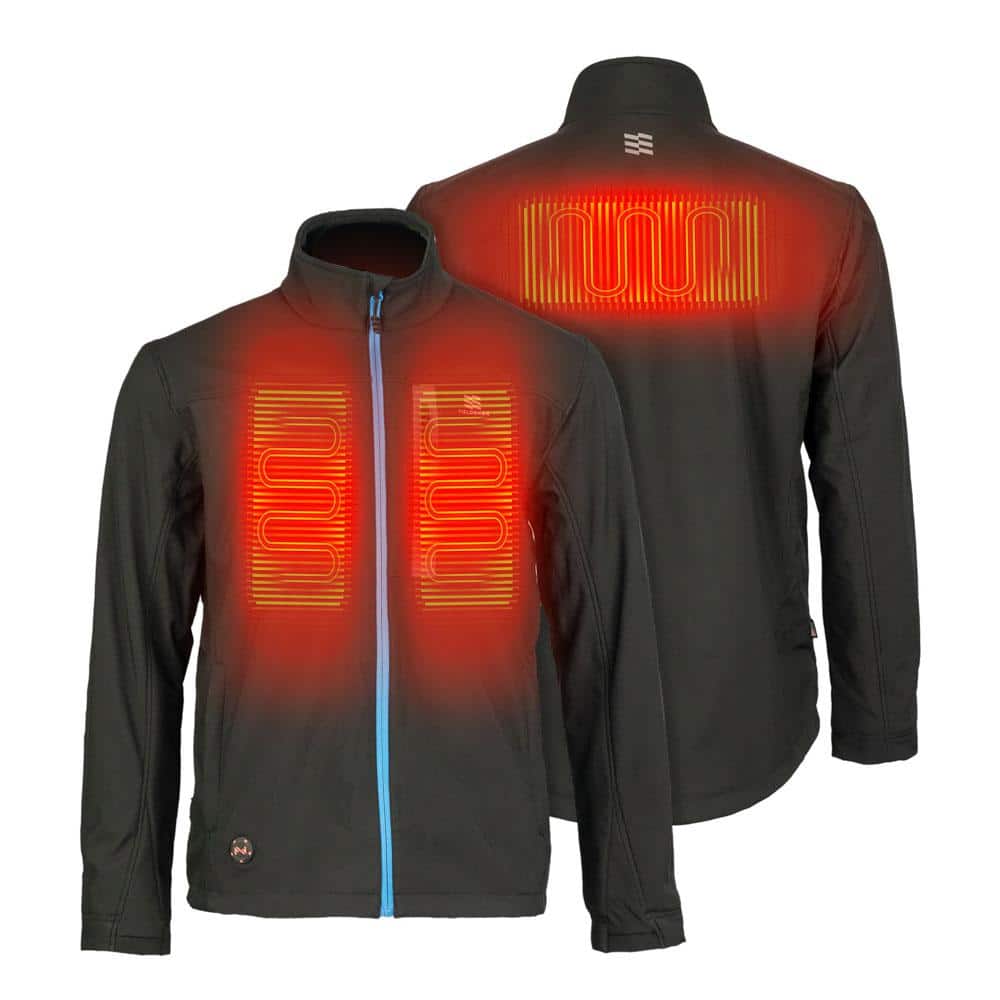 MOBILE WARMING Men's Medium Black Alpine 2.0 Softshell Heated Jacket ...