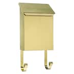 QualArc Polished Brass Wall Mount Non-Locking Brass Mailbox MB-400-PB ...