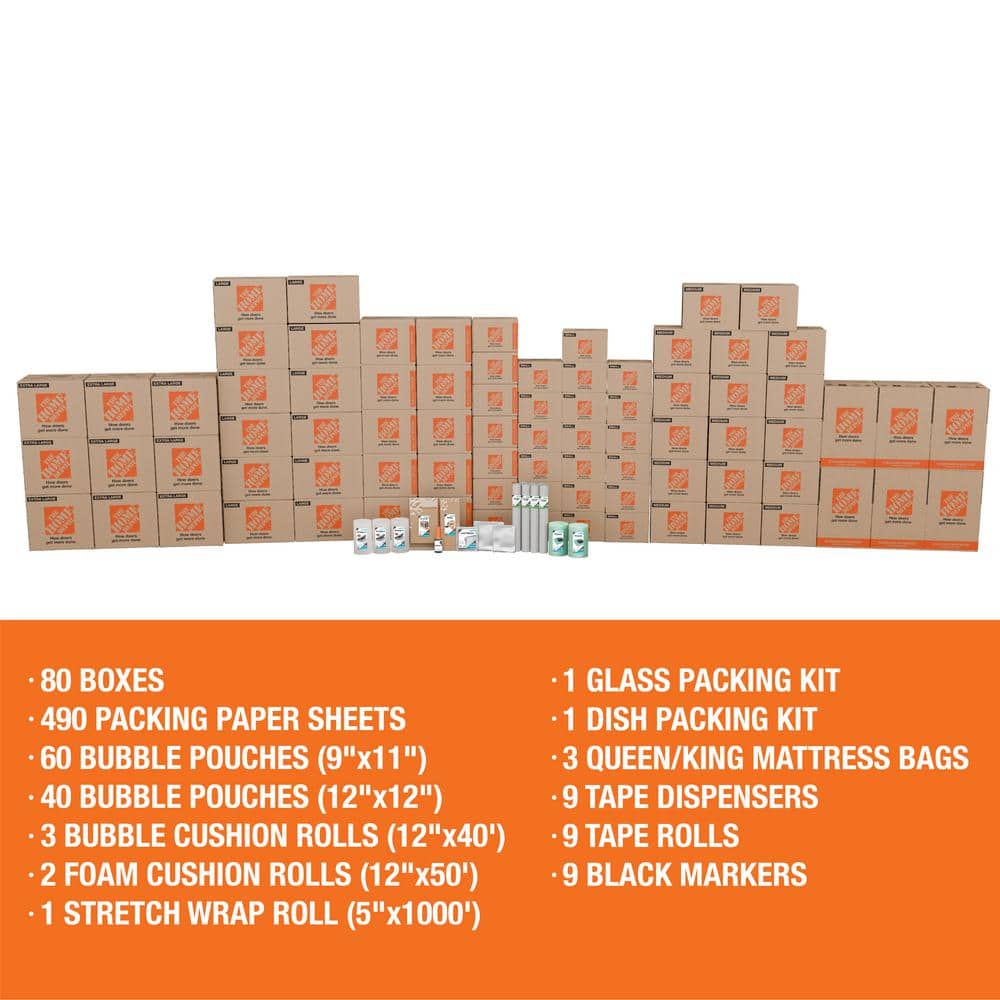 Have a question about The Home Depot 80-Box 3 Bedroom Moving Box Kit ...