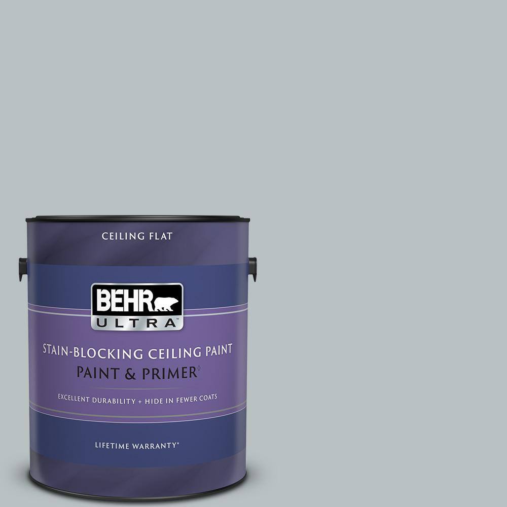 BEHR ULTRA 1 gal. #MQ5-31 Distant Star Ceiling Flat Interior Paint with ...