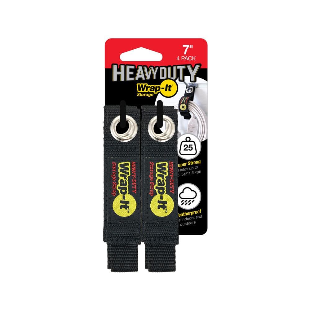 Wrap-It Storage 7 in. Heavy-Duty Storage Straps (4-Pack) 104-10BX - The ...