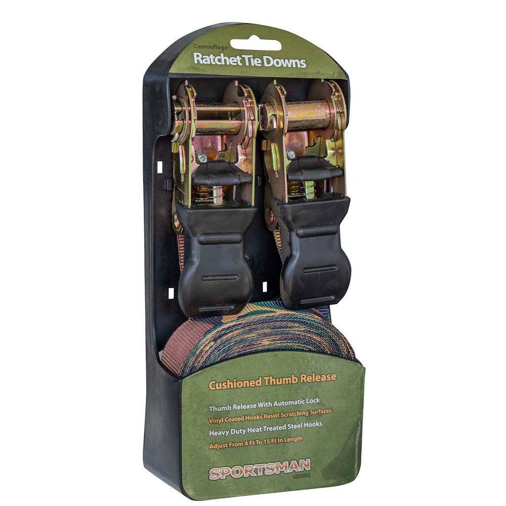 Sportsman Camouflage Ratchet Tie Down Strap Set - 24 Piece 809213 - The ...