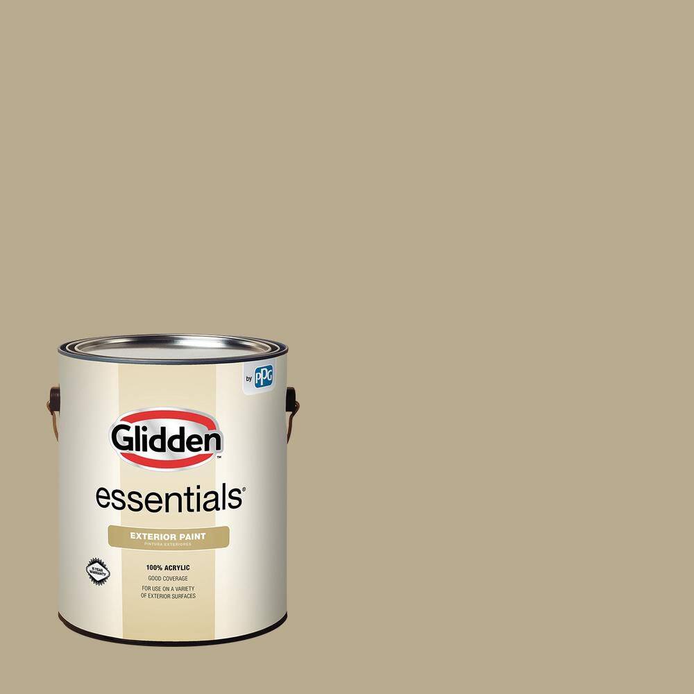 Glidden Essentials 1 gal. PPG1102-4 Prairie Dust Satin Exterior Paint ...