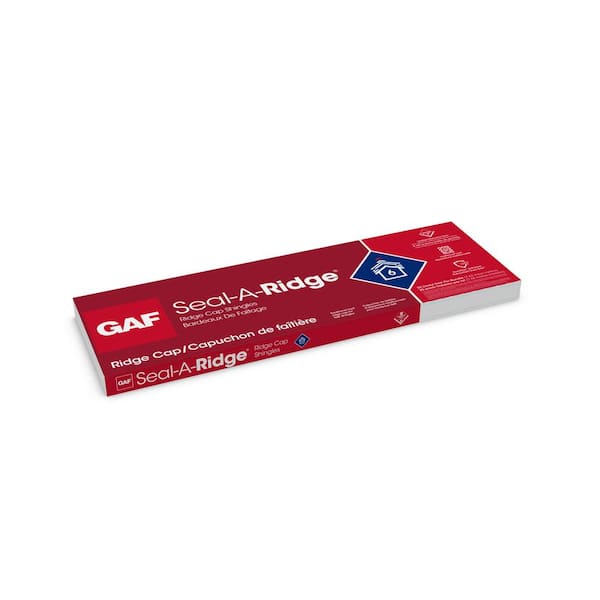 GAF Seal-A-Ridge Charcoal Impact-Resistant Asphalt Hip and Ridge Cap ...