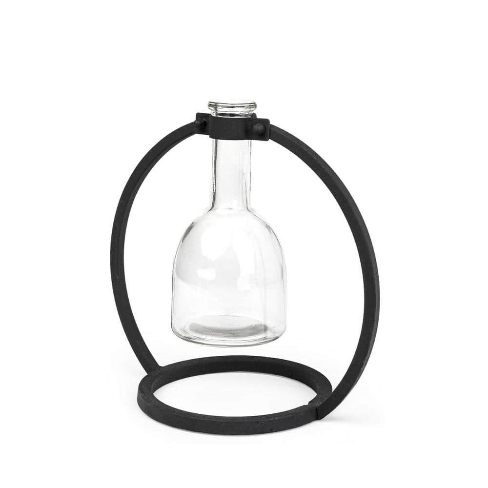 HomeRoots 8 in. Clear Glass Cylinder Decorative Vase 2000397540 - The ...