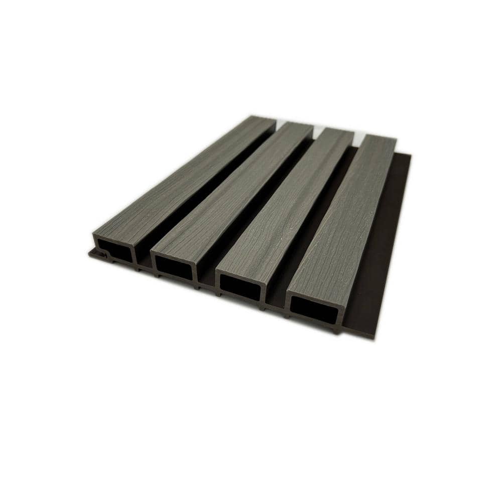 Ejoy 9.8 in. x 107 in. x 1 in. 4 Grid Composite Cladding Siding Outdoor ...