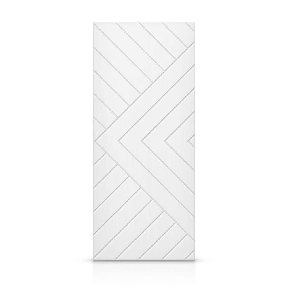 CALHOME 36 in. x 96 in. Hollow Core White Painted Composite MDF ...