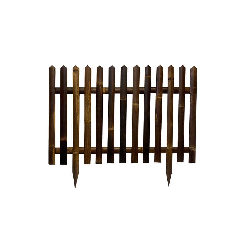 MGP 22 in. H Black Bamboo Picket Garden Fence BPB-22B - The Home Depot