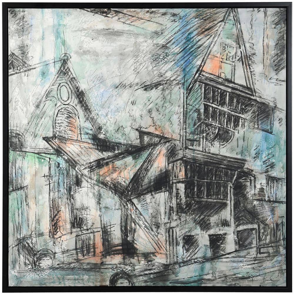 StyleCraft Streetside Sketch 1-Piece Framed City Architecture Art Print ...