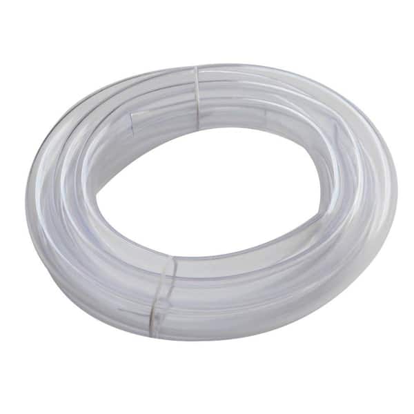 Everbilt 3/4 in. O.D. x 5/8 in. I.D. x 10 ft. Clear PVC Vinyl Tube ...