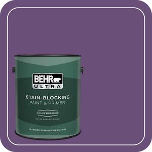 BEHR PREMIUM PLUS 1 qt. #660B-7 Exotic Purple Satin Enamel Exterior ...