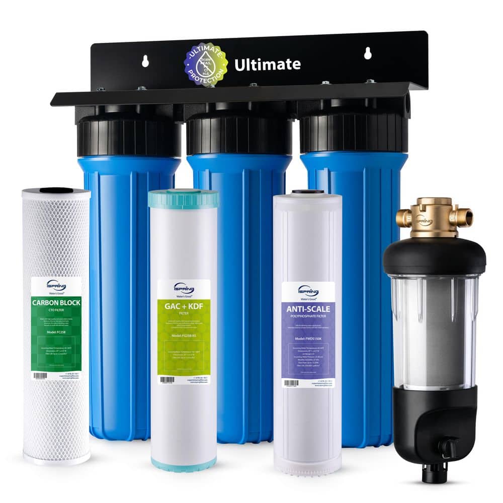 ISPRING Ultimate Protection Whole House Water Filter w/ Jumbo Spin Down ...